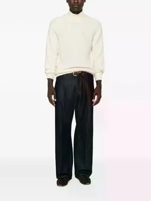 SCAGLIONE High-neck Raglan-sleeve Sweater - Neutrals