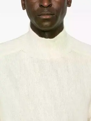 SCAGLIONE High-neck Raglan-sleeve Sweater - Neutrals