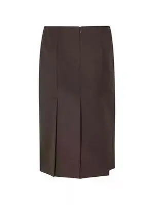 Seventy Midi Pleated Pencil Skirt - Brown