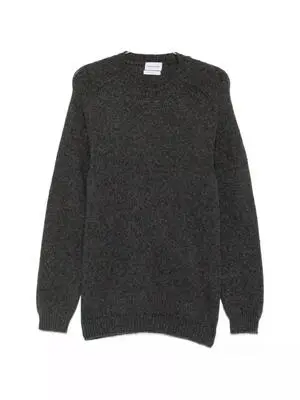 SCAGLIONE Ribbed-knit Raglan-sleeve Sweater - Grey