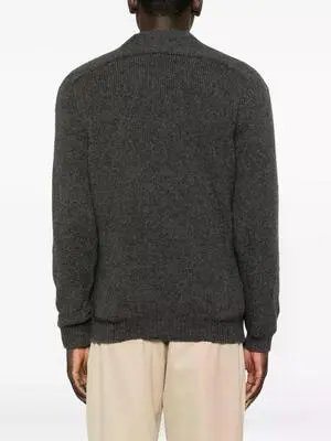 SCAGLIONE Ribbed-knit Raglan-sleeve Sweater