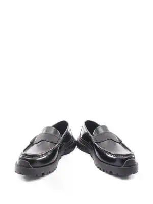 Dior Round Toe Logo Plaque Loafers