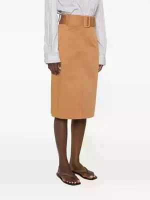ACTITUDE Belted Midi Skirt With Front Slit