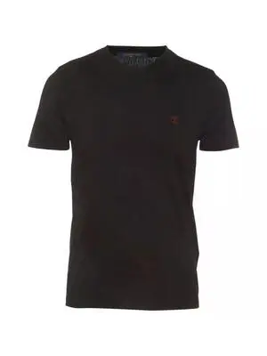 LOUIS VUITTON Embroidered-logo Crew-neck T-shirt - Black