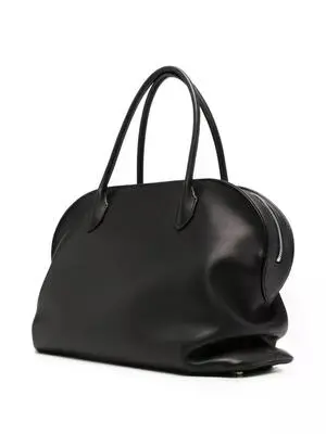 THE ROW Margaux 15 Leather Tote Bag - Black
