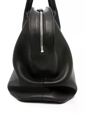 THE ROW Margaux 15 Leather Tote Bag - Black