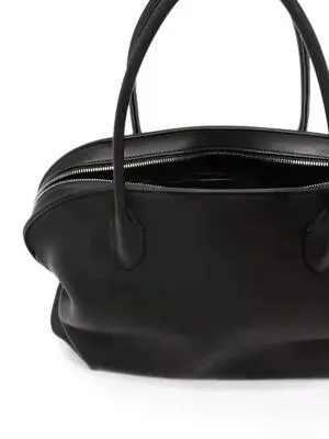 THE ROW Margaux 15 Leather Tote Bag - Black