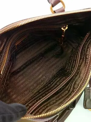 Prada 2010s Logo Jacquard Tote Bag