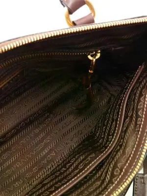 Prada 2010s Logo Jacquard Tote Bag