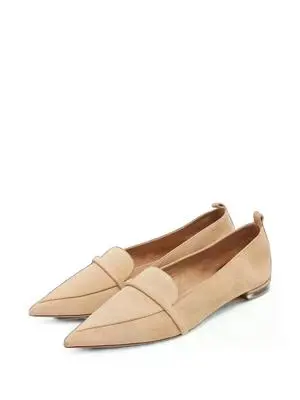 MALONE SOULIERS Dora Pointed-toe Suede Loafers