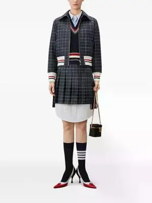 Thom Browne Windowpane Houndstooth Tweed Jacket