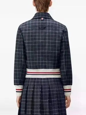 Thom Browne Windowpane Houndstooth Tweed Jacket