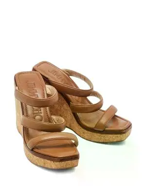 JIMMY CHOO Athena Cork Wedge Sandals