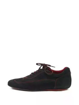 Carolina Herrera Suede Lace-up Sneakers