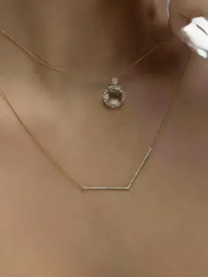 LISA NIK 18k Rose Gold Diamond And Quartz Pendant Necklace