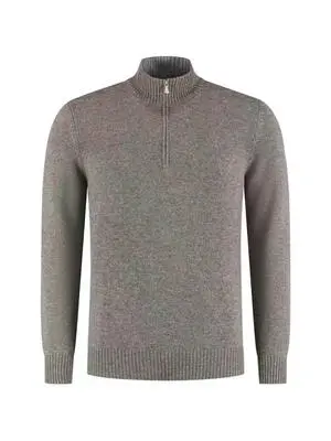 GRAN SASSO Half-zip Sweater - Brown