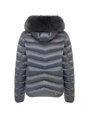 COLMAR Quilted Coat With Faux Fur Trim
