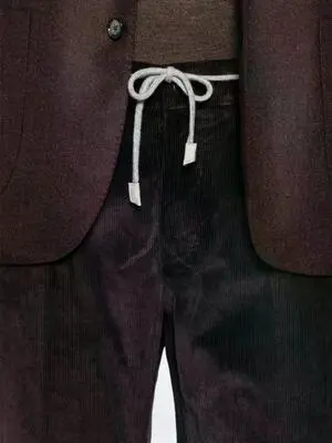 Eleventy Corduroy Drawstring Trousers - Purple