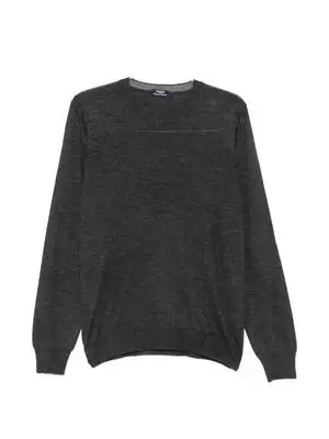 BARBA NAPOLI Crew Neck Long Sleeve Sweater - Grey