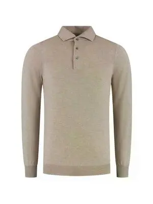 GRAN SASSO Long-sleeve Knitted Polo Shirt