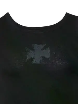 Vetements Biker Cross Print Tank Top - Black