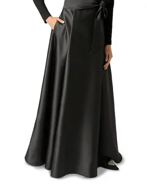 Adrianna Papell Mixed Media Tuxedo Gown