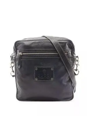 Gucci 2000s Crest Zip-pocket Shoulder Bag