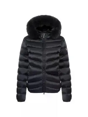 COLMAR Quilted Jacket With Faux-fur Trim - Black