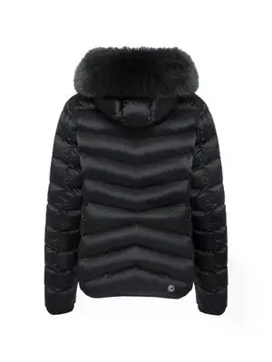 COLMAR Quilted Jacket With Faux-fur Trim - Black