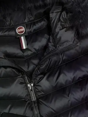 COLMAR Quilted Jacket With Faux-fur Trim - Black