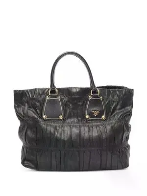 Prada Gaufre Saffiano Tote Bag - Black