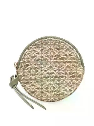 Loewe 2010s Repeat Anagram Coin Purse - Green