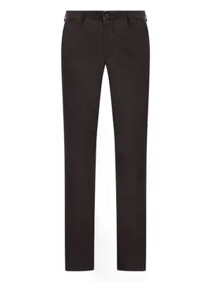 Incotex Cotton Trousers With Button Fastening And Back Pockets