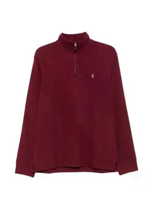 Polo Ralph Lauren Quarter-zip Embroidered Logo Sweater - Red