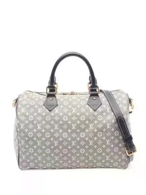 LOUIS VUITTON 2012 30 Speedy Bandoulière Monogram Idylle Tote Bag - Blue
