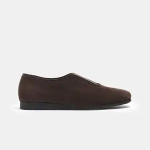 NAGUISA Saturia Suede Slip-on Shoes With Wedge Heel
