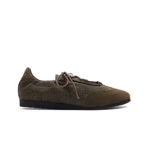 NAGUISA Raluca Olive Tartan Sneakers - Green