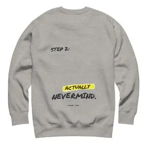 ANCHOR & CREW Actually Nevermind Annotations" Organic Cotton Sweatshirt - Grey