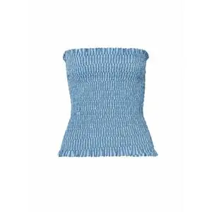 PAR Y ESCALA Matilda Smocked Strapless Top