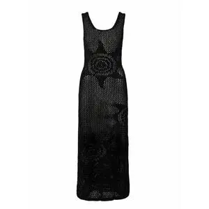 PAR Y ESCALA Solera Knitted Maxi Dress - Black