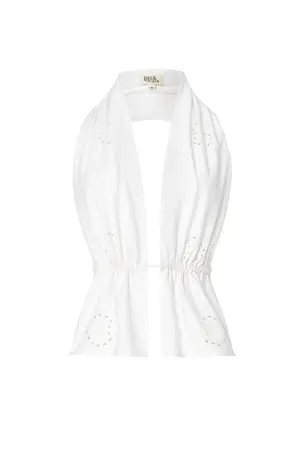 PAR Y ESCALA Rafaela Cotton Embroidered Top