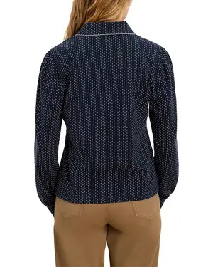 NIC+ZOE Derby Dot Polo Top