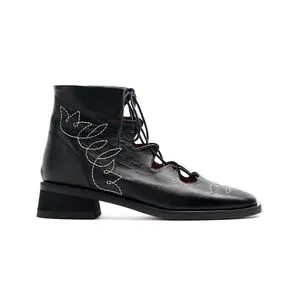 NAGUISA Emilia Craft Ankle Boots - Black