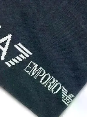EA7 Logo Jacquard Beanie Hat