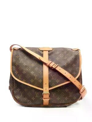 LOUIS VUITTON Monogram Canvas Saumur 35 Shoulder Bag - Brown