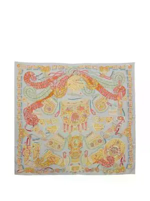 Hermès Sous L'egide De Mars Carré Scarf - Grey