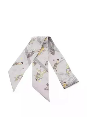 Hermès Ex-libris Les Parisiennes Silk Scarf - Grey