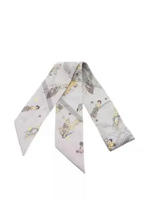 Hermès Ex-libris Les Parisiennes Silk Scarf - Grey