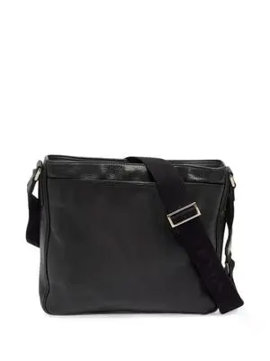 Prada Leather Messenger Bag - Black