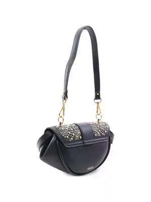 Versace Virtus Studded Shoulder Bag - Black